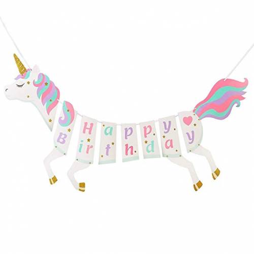Happy Birthday Unicorn Banner DD0002